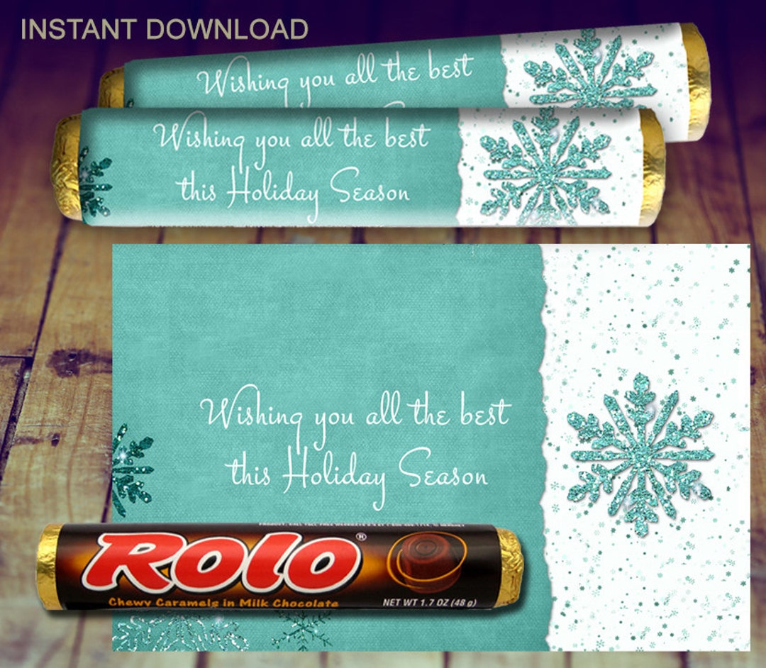 Snowflake Christmas Rolo Candy Wrapper, Teacher Gift (digital PDF) - Etsy