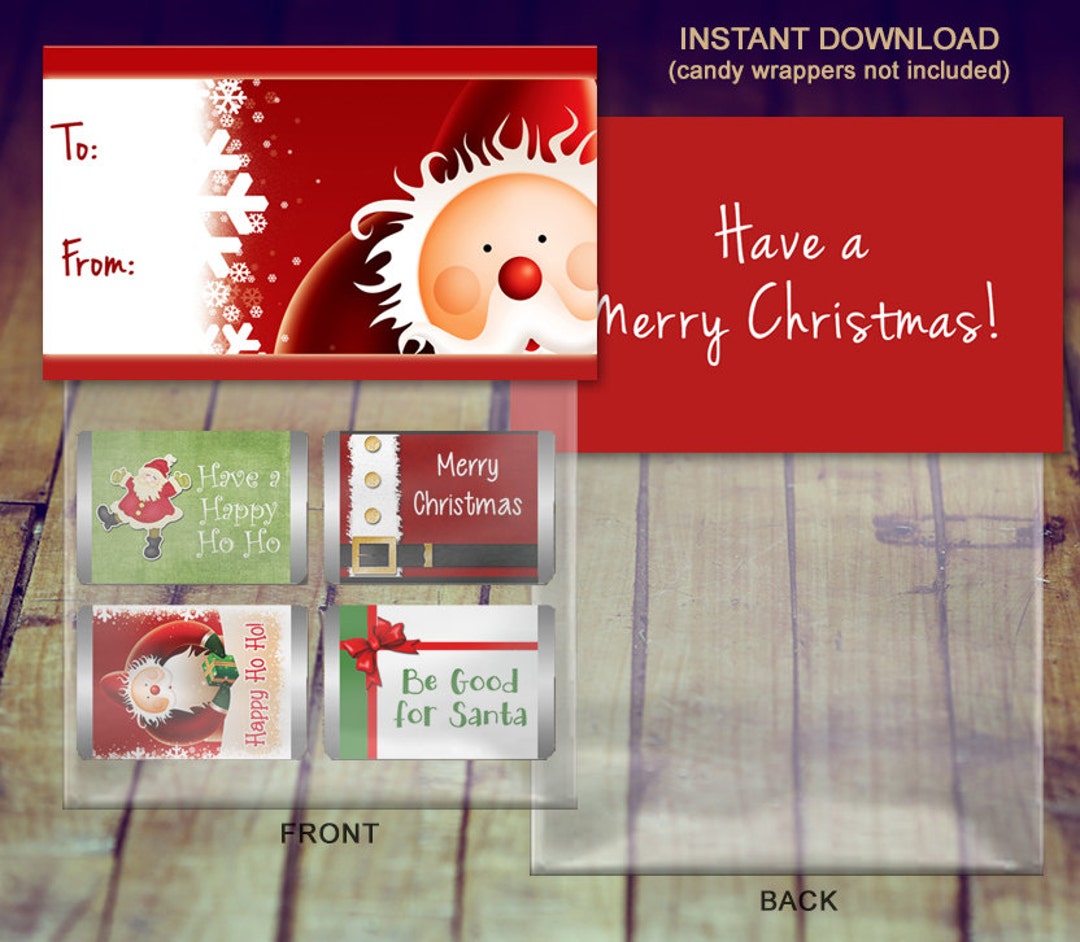 Christmas Favor Bag Toppers, Christmas Treat Bag Toppers, Cello Bag ...