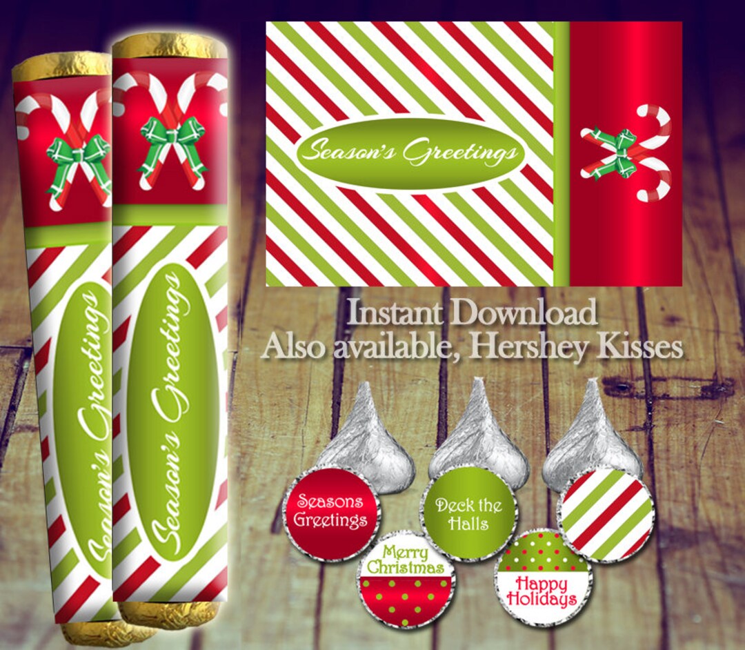 Christmas Rolo Wrappers, Christmas Candy Wrapper, Christmas Teacher ...