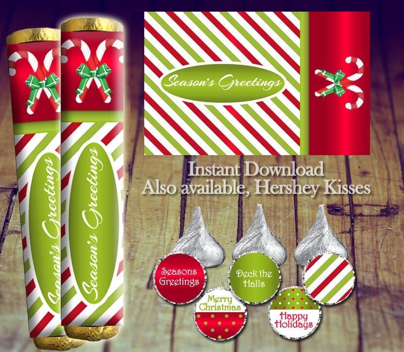 Christmas Rolo Wrappers, Christmas Candy Wrapper, Christmas Teacher ...