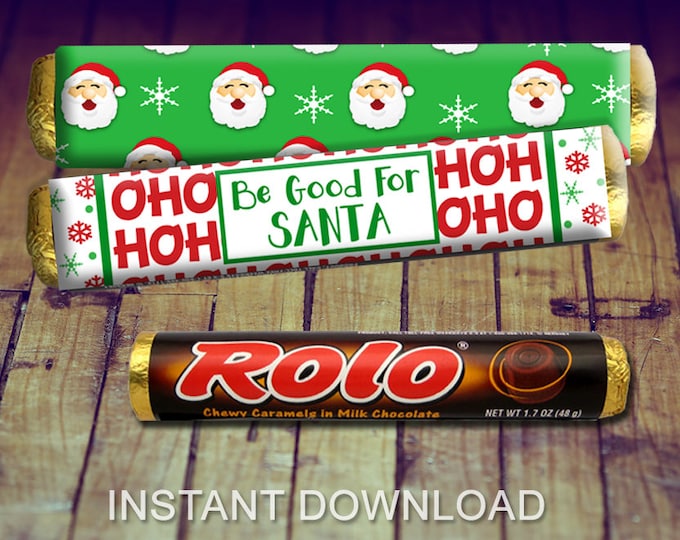 Christmas Rolo Candy Wrapper – Holiday Santa Gift (digital PDF) - Etsy