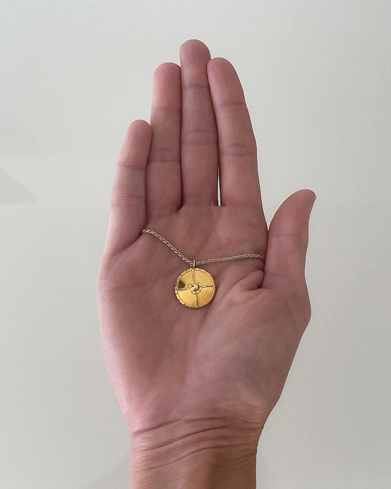 Lagertha Viking Shield Necklace • Feminine Shield Maiden 3D Pendant ...