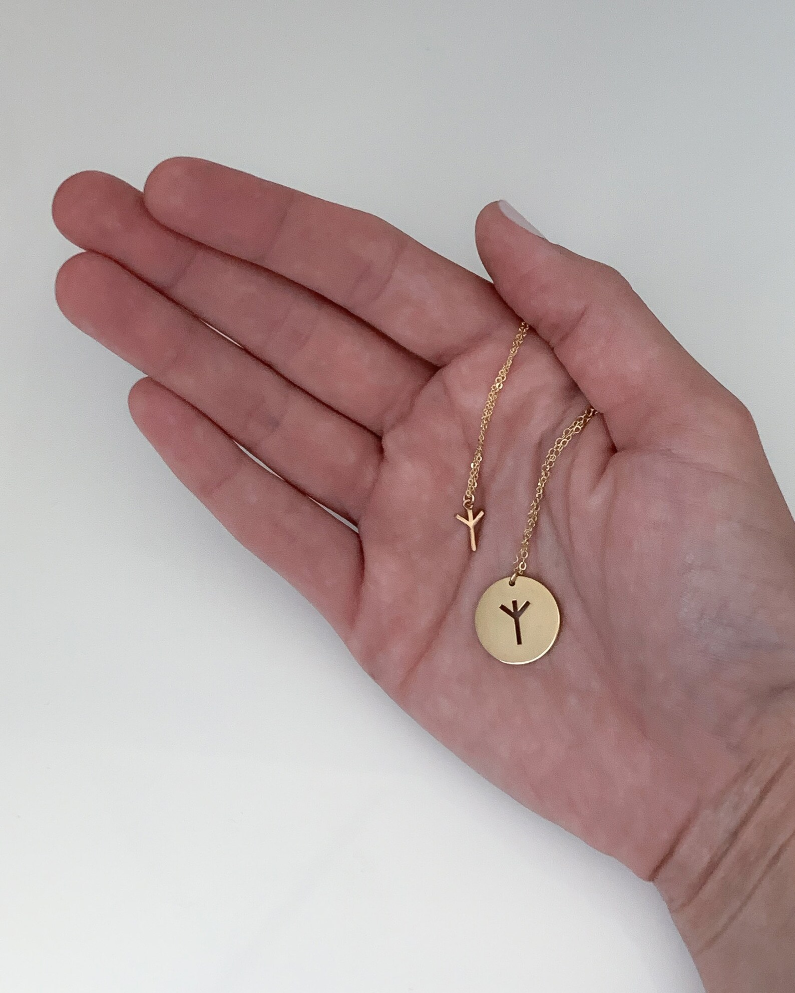 Viking Rune Friendship Necklace Pair Nordic Norse Elder - Etsy