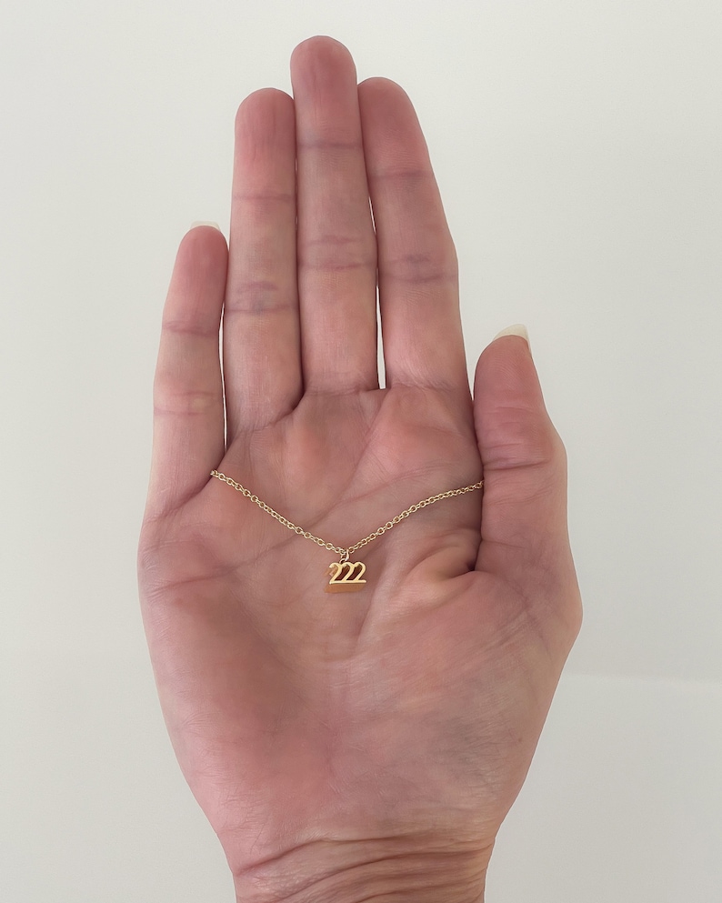Angel Number Necklace • Feminine + Delicate Triple Numerology Pendants ...