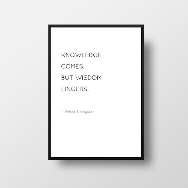 Wisdom Knowledge Wall Art - Etsy