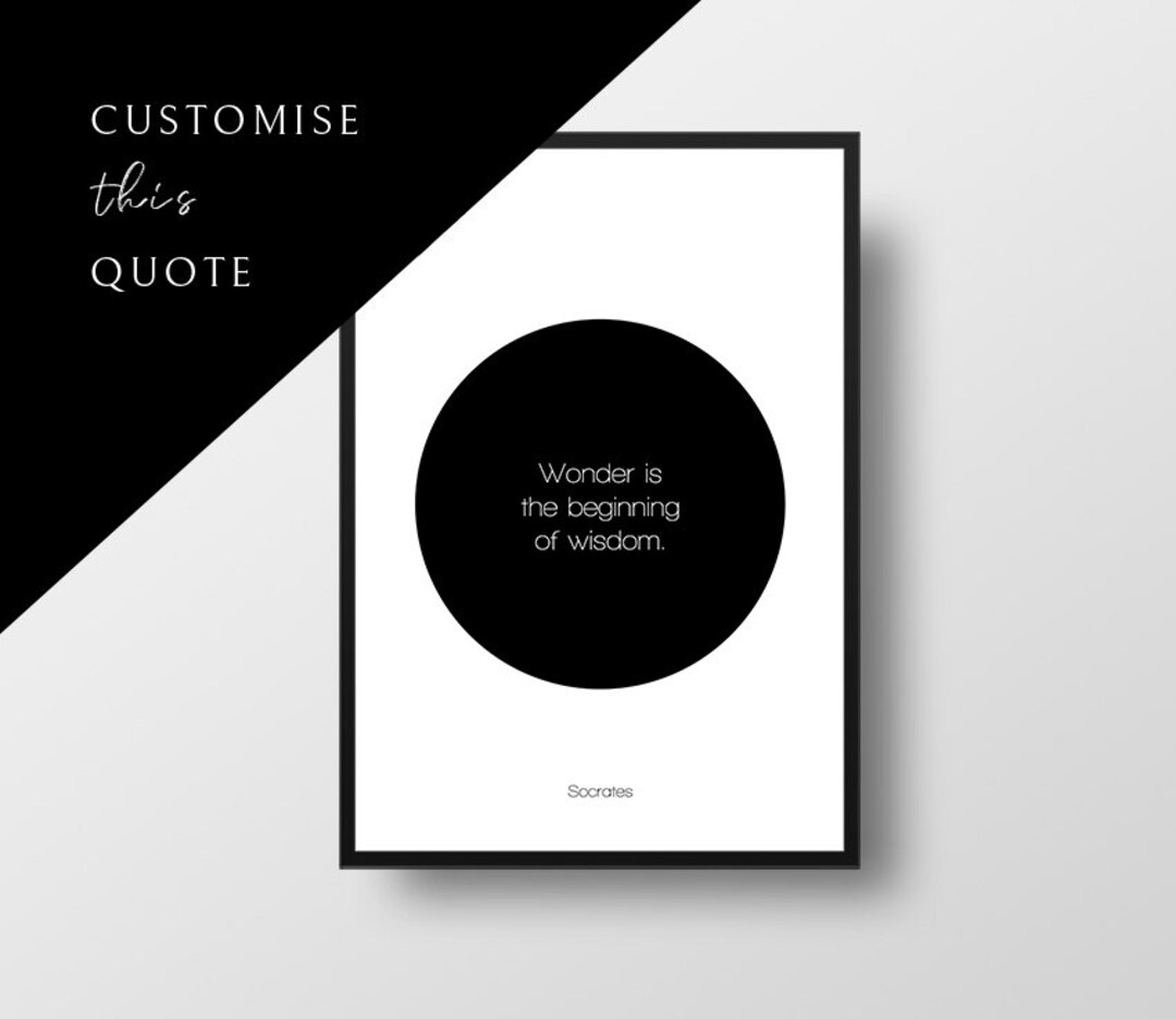 Custom Circle, Personalised Quote, Personalised Gift, Custom Book Quote ...