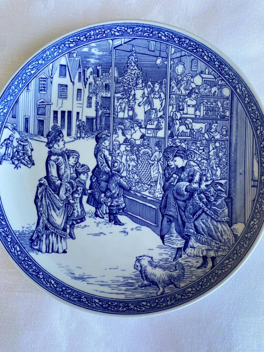 Spode the Blue Room Collection Christmas Plate Number 4 Window Shopping ...