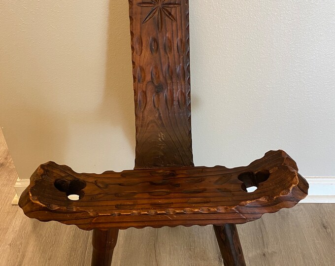 Rustic Three Legged Birthing Chair Spanish Style - Etsy
