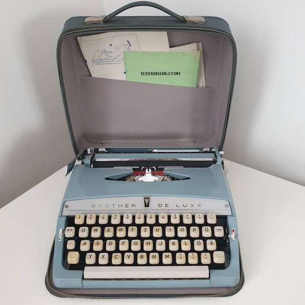 Blue Typewriter - Etsy