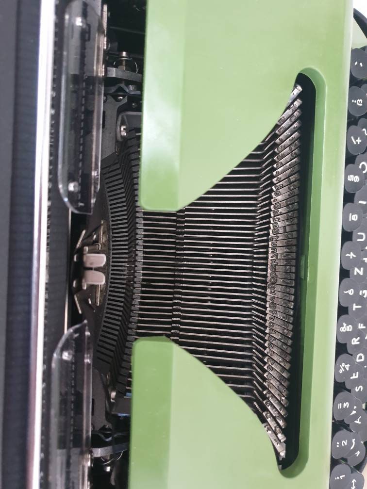 Vintage green typewriter Erika Working typewriter German | Etsy