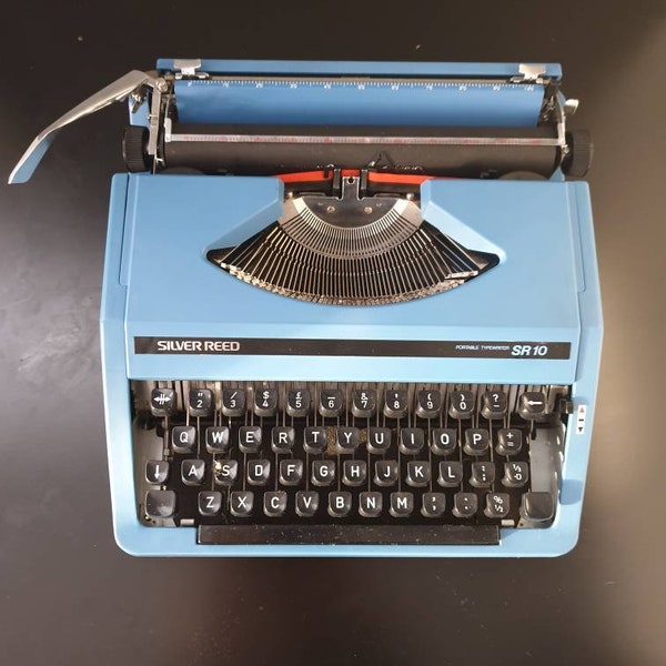 Blue Typewriter - Etsy