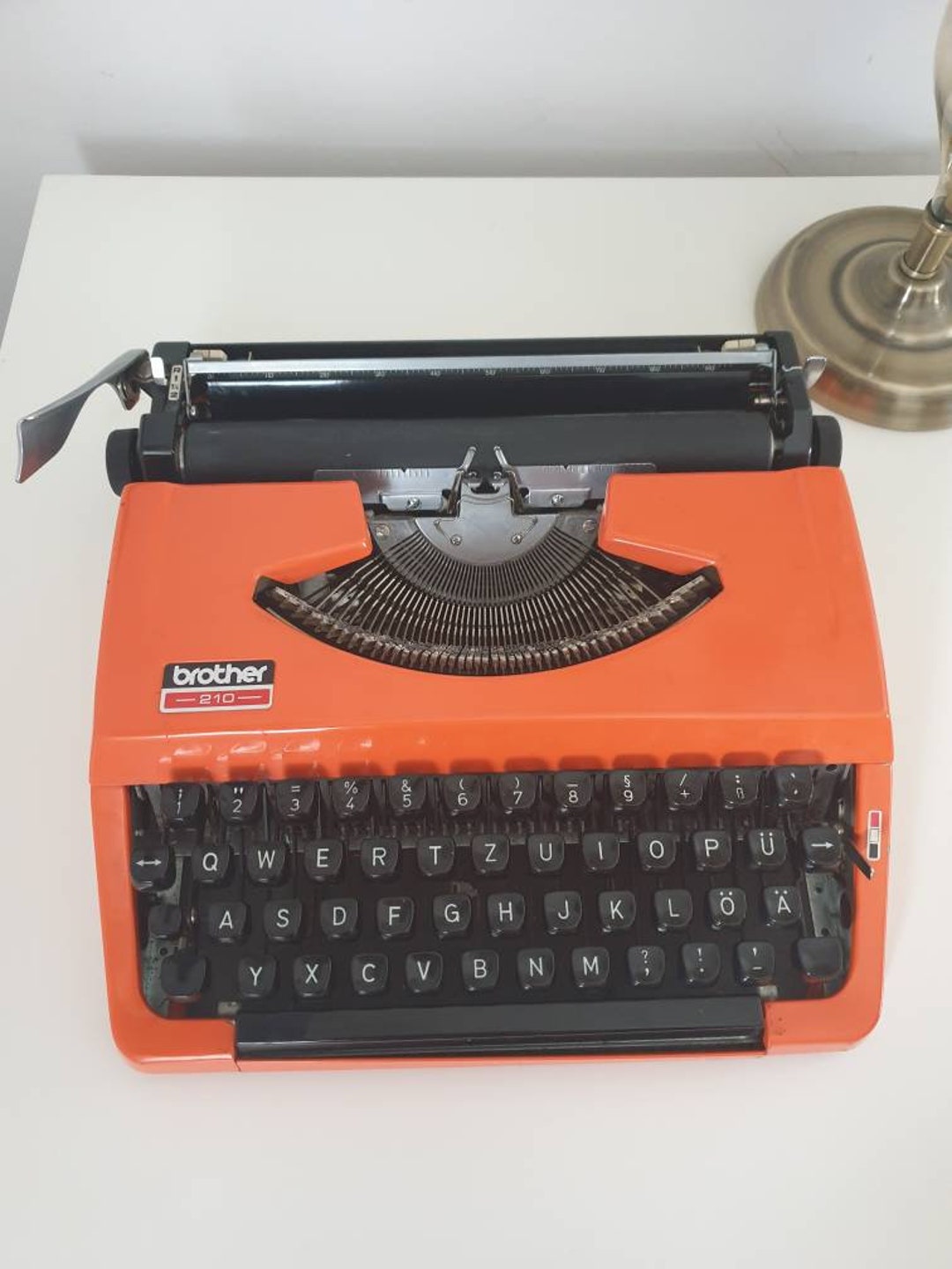 Vintage Orange Brother 210 Typewriter - Working Japan Typewriter ...
