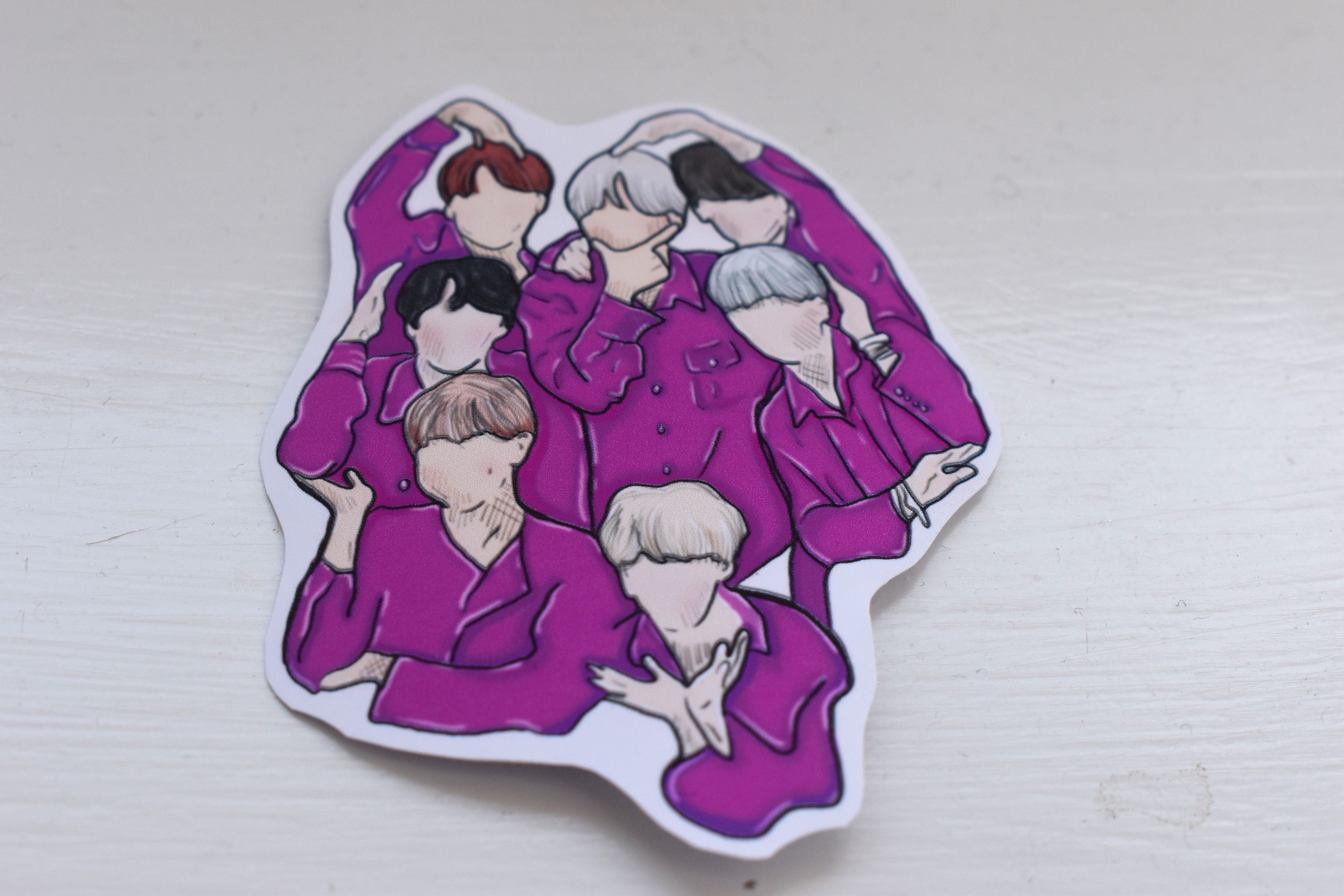 BTS Stickers OT7 Bangtan KPOP Fan Art Matte Stickers - Etsy UK