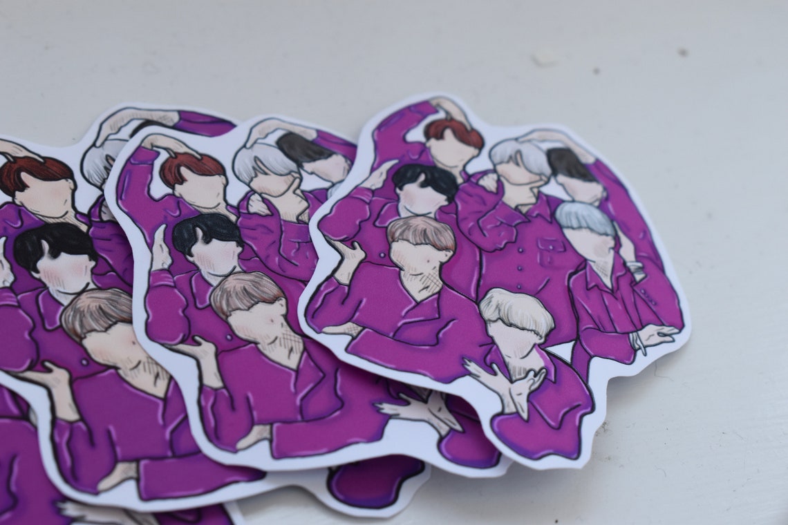 BTS Stickers OT7 Bangtan KPOP Fan Art Matte Stickers - Etsy UK