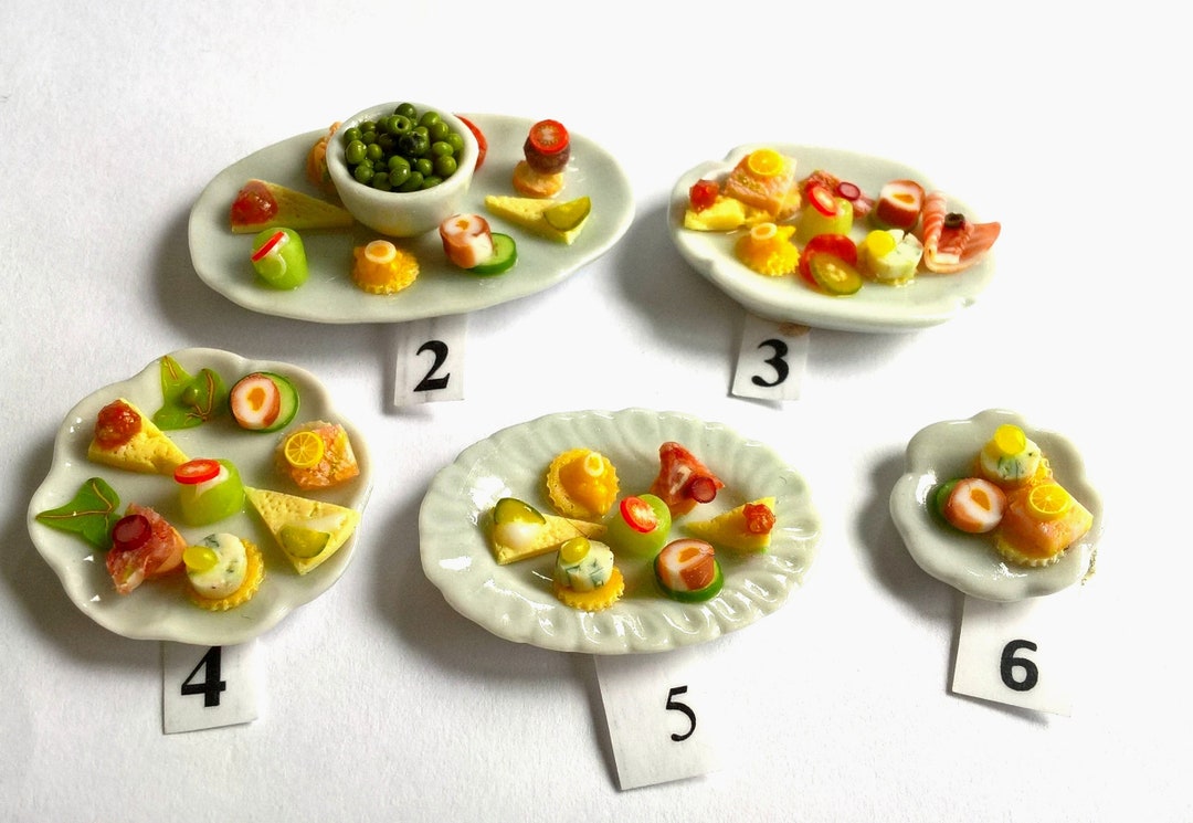 Dolls House Food ; Miniature Food - 1:12 Scale - OOAK Canapés ...