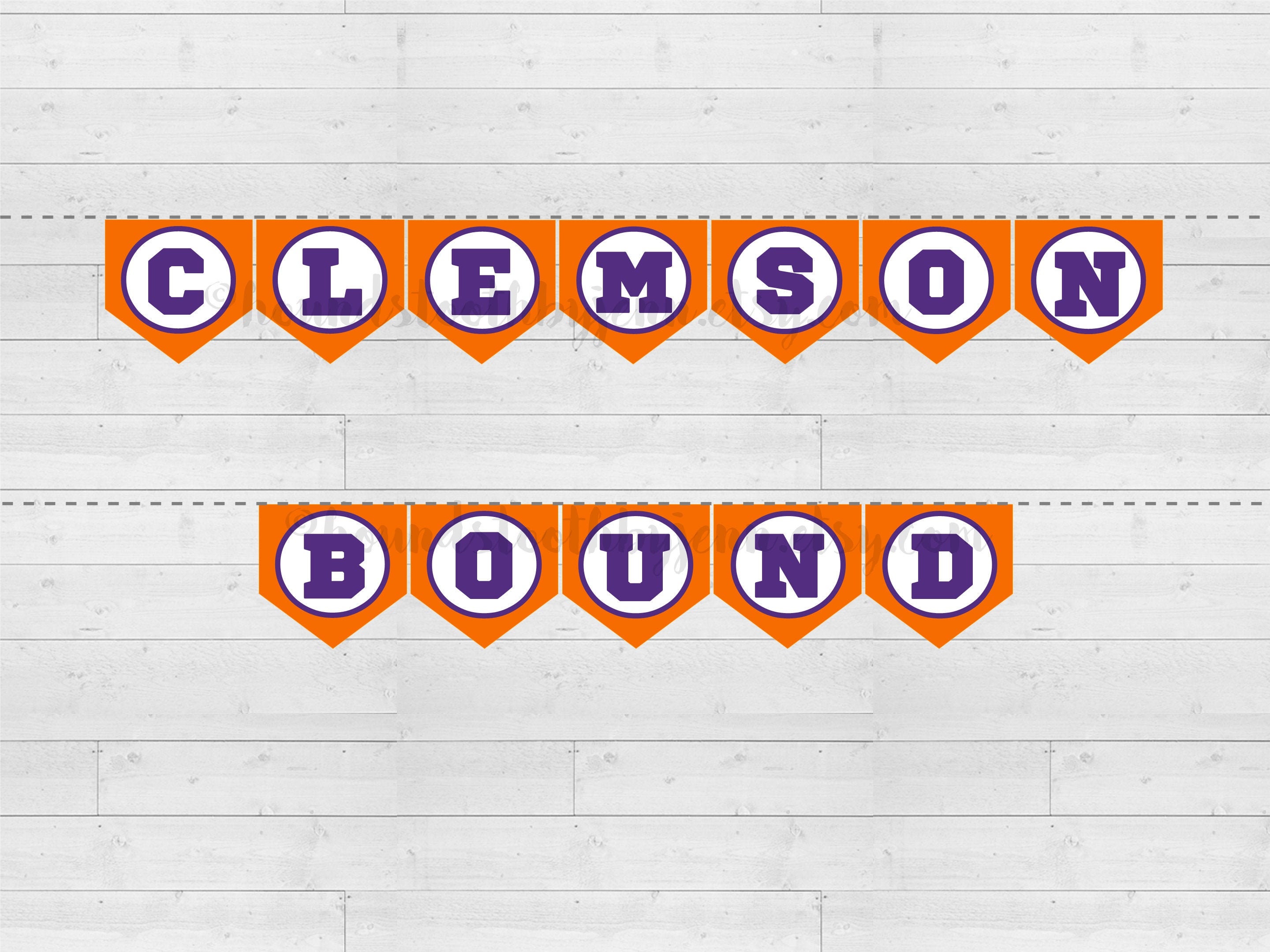 CLEMSON BOUND Printable Banner Make-Your-Own Clemson | Etsy CLEMSON BOUND Printable Banner Make-Your-Own Clemson | Etsy