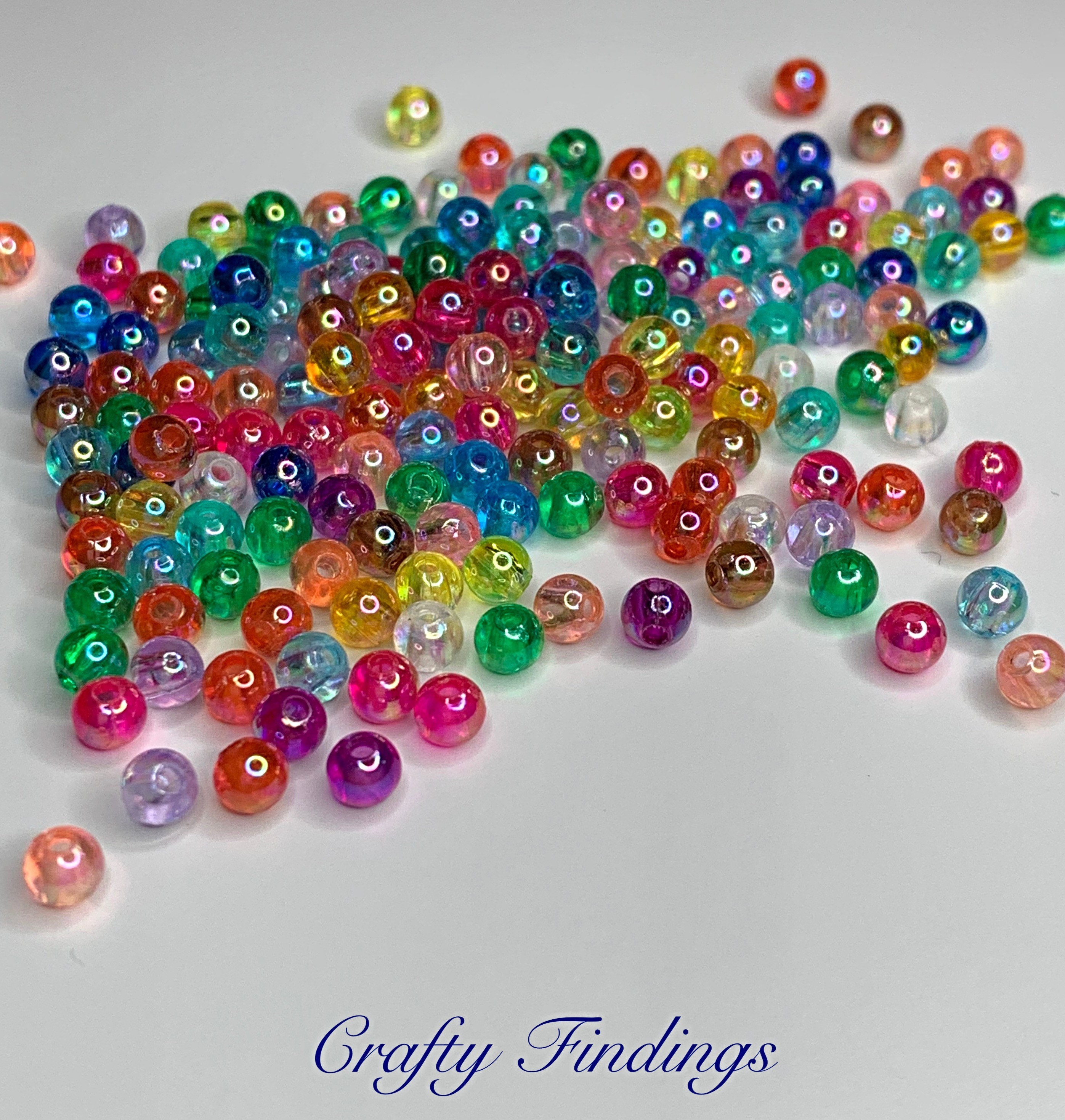 Buy Multi Coloured Transparent Beads 200 Pcs Online in India - Etsy