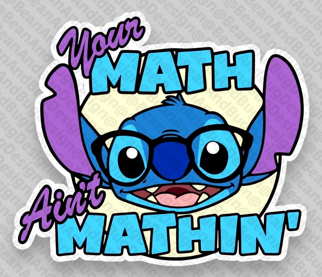Fanart Math Stitch Funny Math Teacher Cricut-ready JPG/PNG/SVG Digital ...