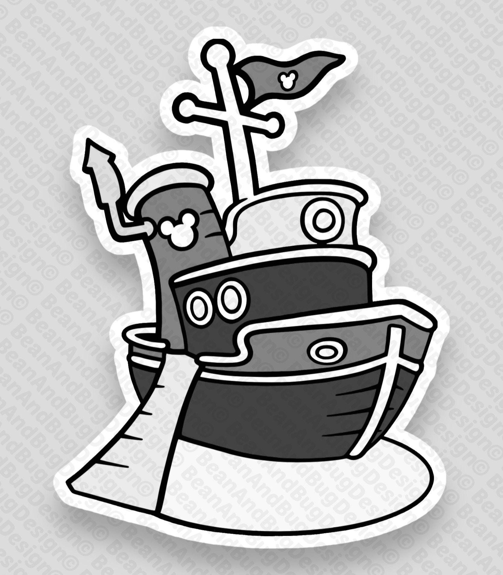 Fanart Steamboat Willy Tugboat Cricut-ready JPG/PNG/SVG Digital Files ...