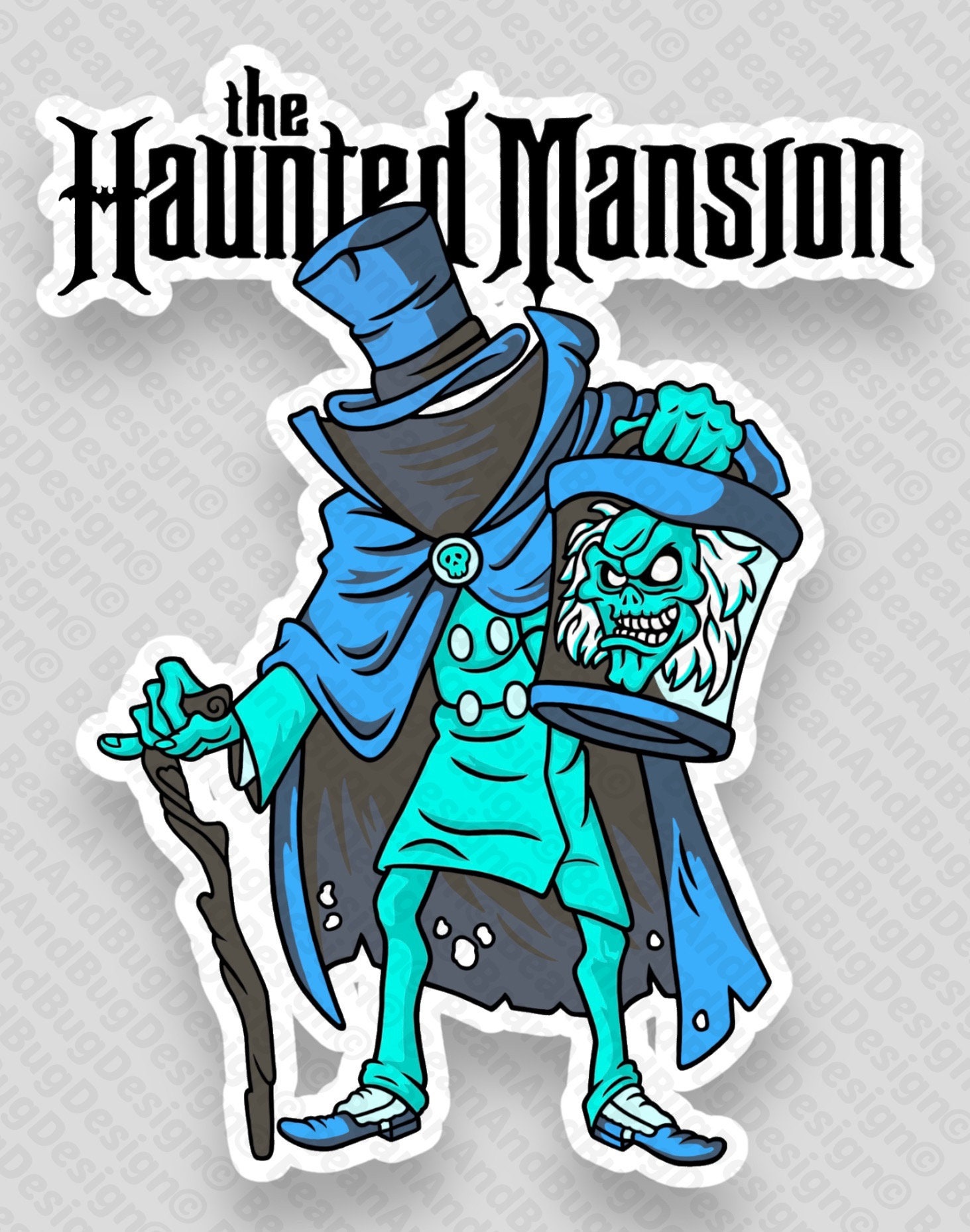 Fanart Hatbox Ghost Haunted Mansion Cricut-ready PNG/SVG Digital Files ...