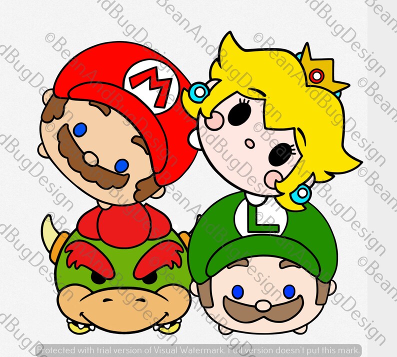 Fanart Super Mario Bros Tsum Tsum Cricut-ready JPG/PNG/SVG - Etsy