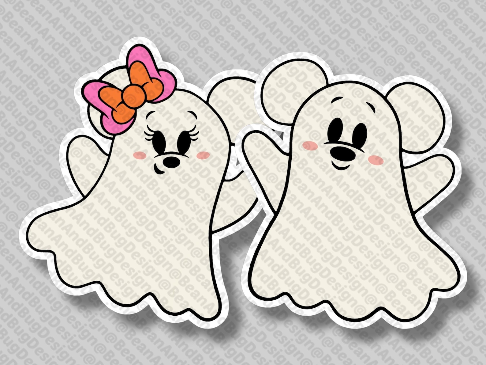Fanart Mickey and Minnie Ghosts Cricut-ready JPG/PNG/SVG Digital Files ...