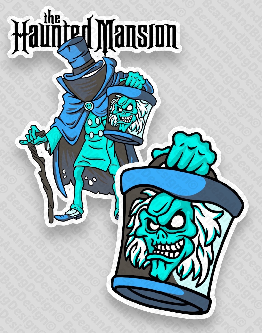 Fanart Hatbox Ghost Haunted Mansion Cricut-ready PNG/SVG Digital Files ...