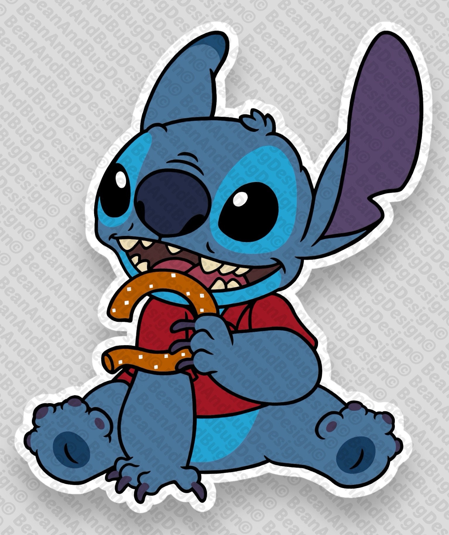 Fanart Stitch Attacks Snacks Pretzels Bundle Cricut-ready JPG/PNG/SVG ...