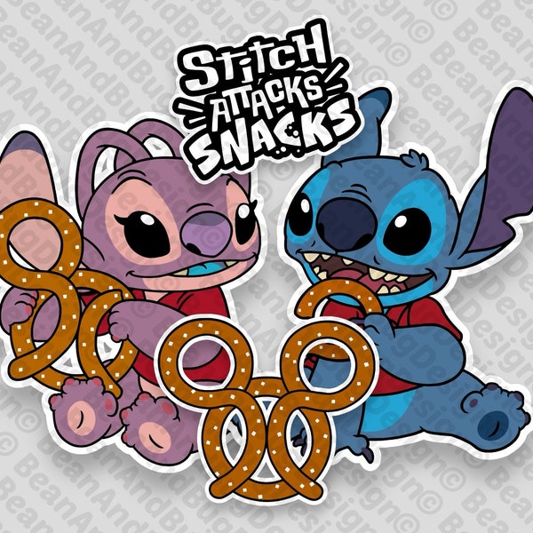 Stitch Snacks Svg - Etsy