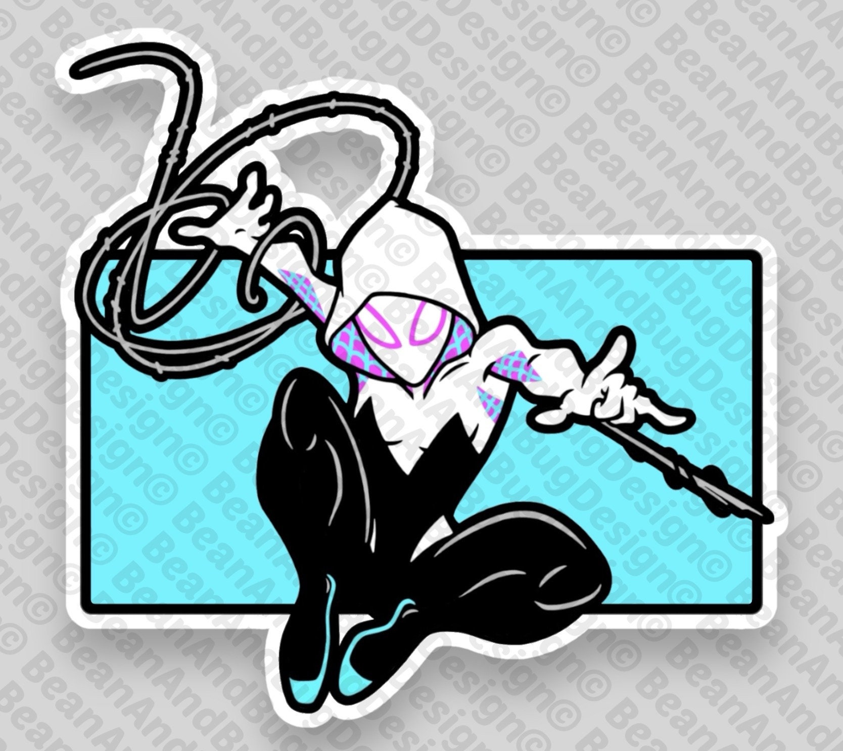 Fanart Ghost Spider Gwen Lasso Cricut-ready JPG/PNG/SVG Digital Files ...