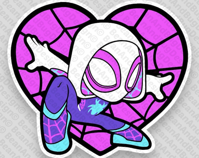 Gwen Stacy Spider Logo Sticker Across the Spider Verse - Etsy