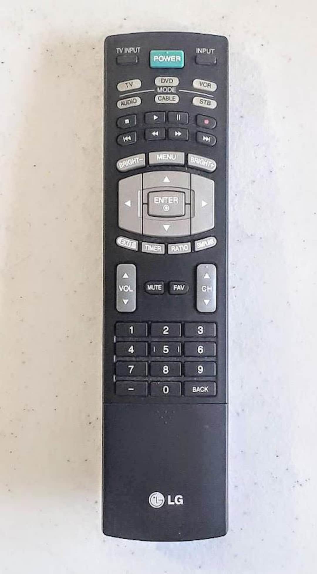 LG 6710900011Z Television DVD/VCR Combo Remote Control for 50PY3D ...