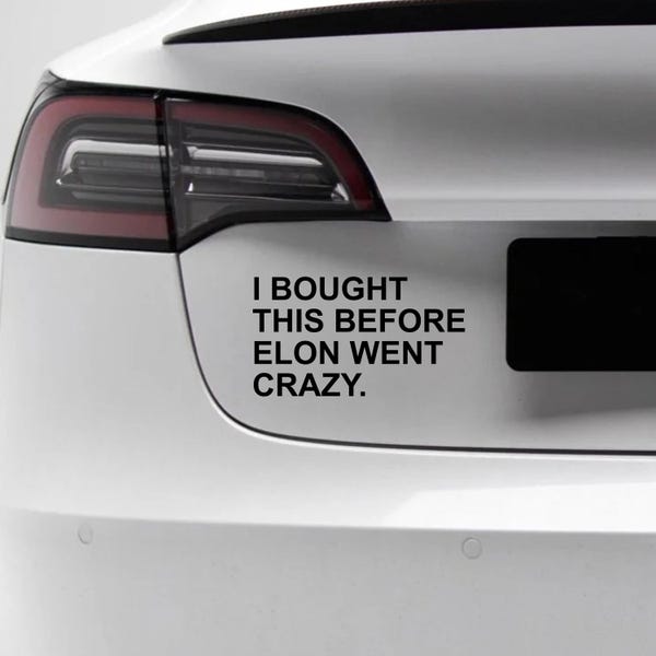 Anti Elon Musk Bumper Sticker - Etsy UK