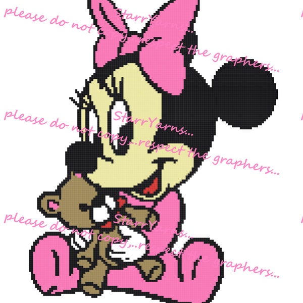 Crochet Graph Minnie Mouse Pattern - Etsy