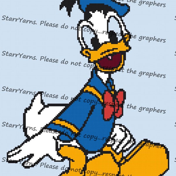 Donald Duck Pattern - Etsy