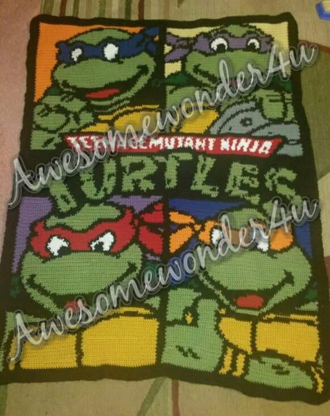 Masked Turtles Crochet Graph Pattern - Etsy