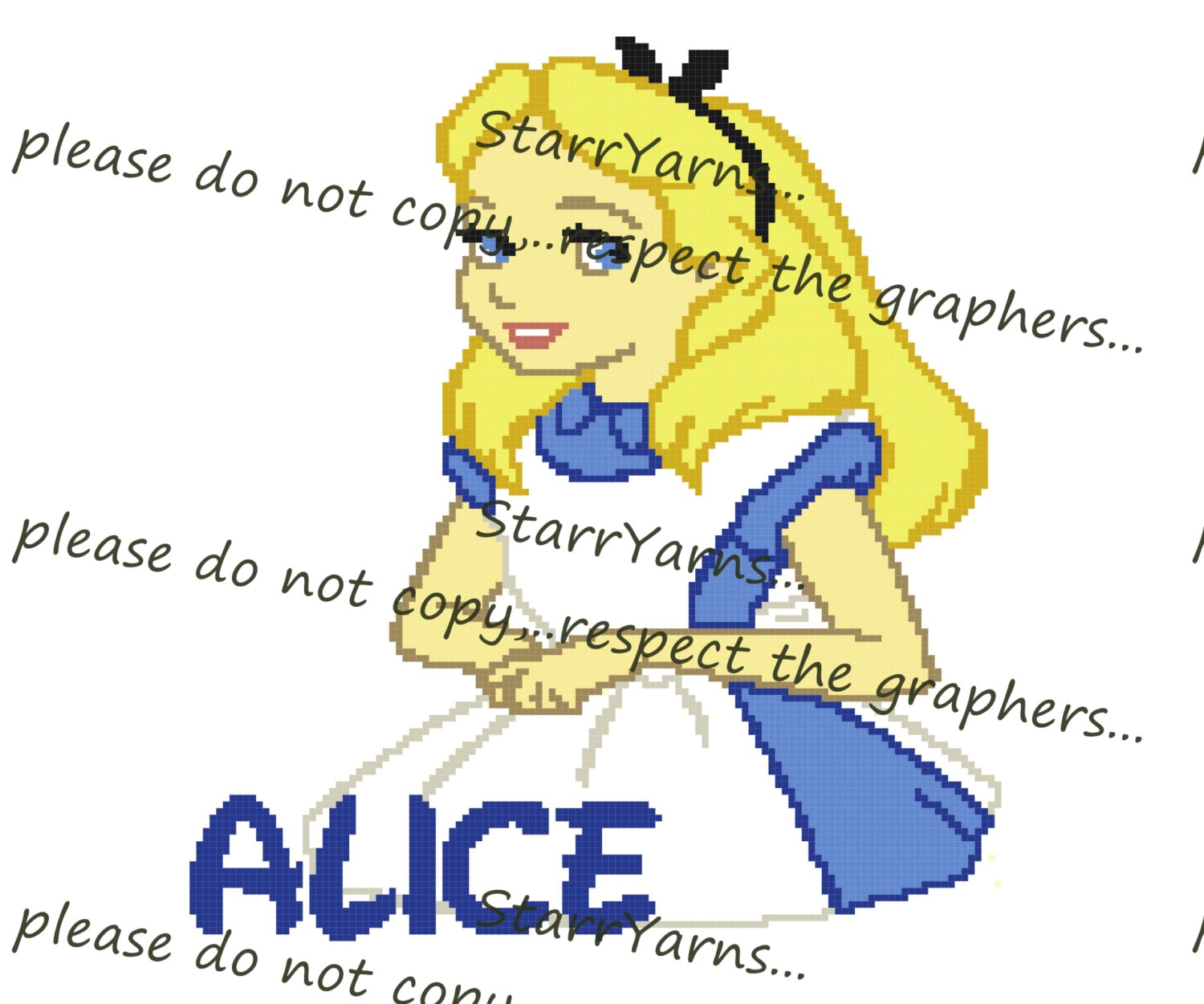 Young Girl Crochet Graph Pattern - Etsy
