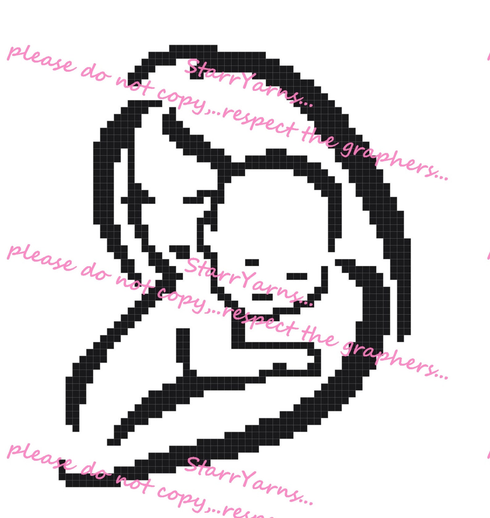 Hugs Crochet Pillow Graph or Corner to Corner Graph Pattern - Etsy