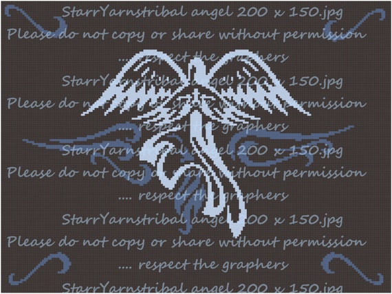 Tribal Angel Crochet Graph Pattern | Etsy