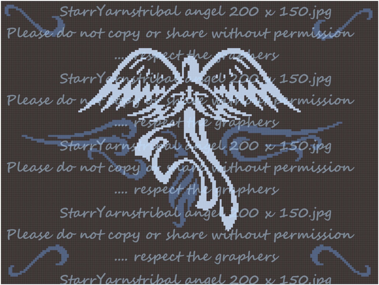 Tribal Angel Crochet Graph Pattern - Etsy