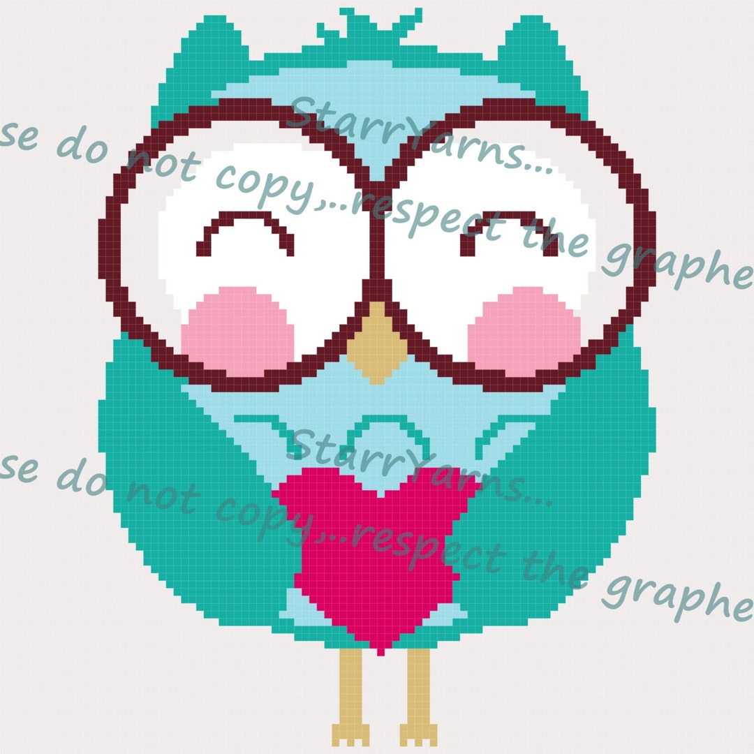 Loveable Owl Crochet Graph Baby Blanket Pattern - Etsy