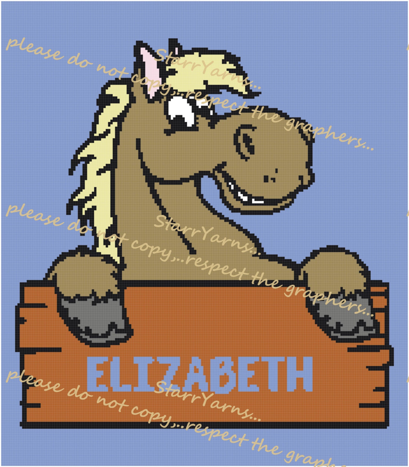 Horse Crochet Graph Pattern - Etsy