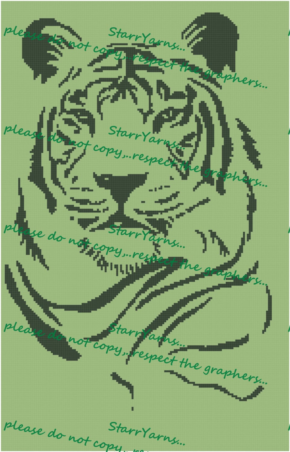 Tribal Tiger Crochet Graph Pattern - Etsy