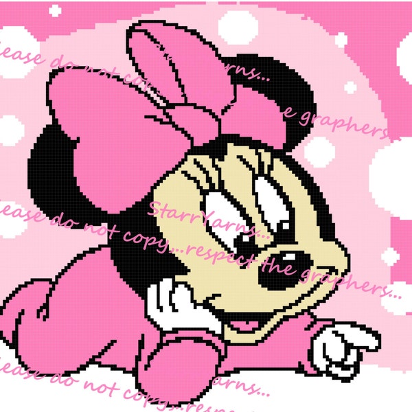 Crochet Graph Minnie Mouse Pattern - Etsy