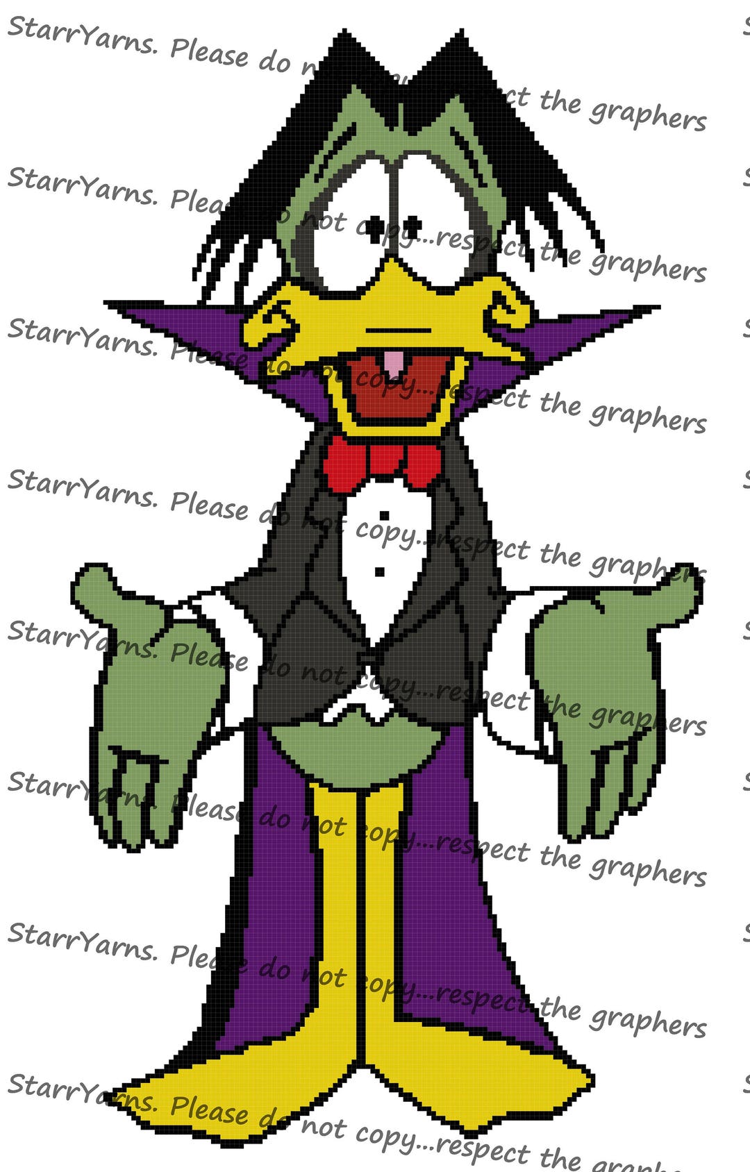 Watch It's Bite Crochet Graph Pattern - Etsy