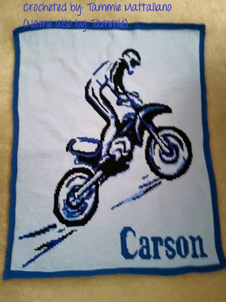 Dirt Bike Silhouette Crochet Graph Pattern - Etsy