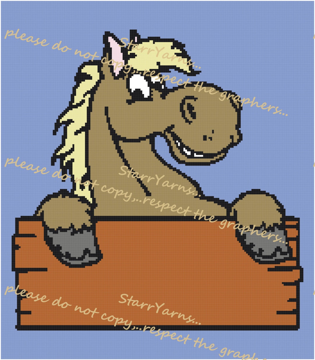 Horse Crochet Graph Pattern - Etsy