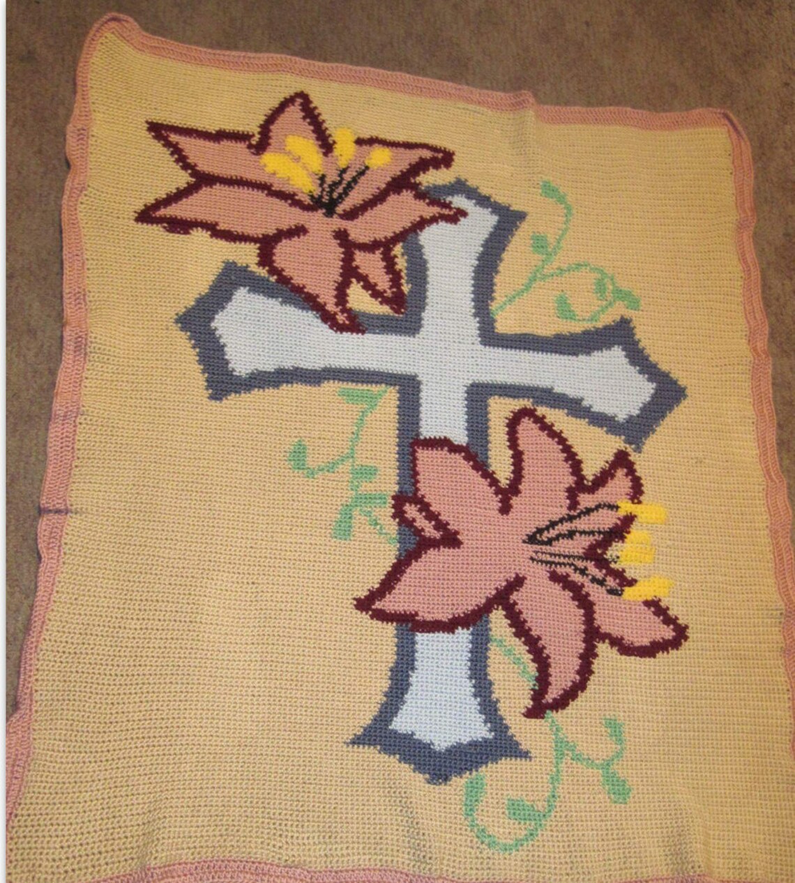 Orchid Cross Crochet Graph Pattern - Etsy