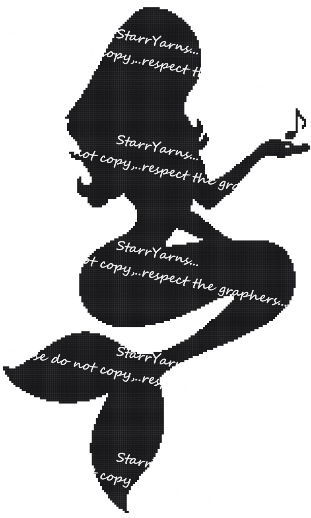 Musical Mermaid Crochet Graph Pattern - Etsy