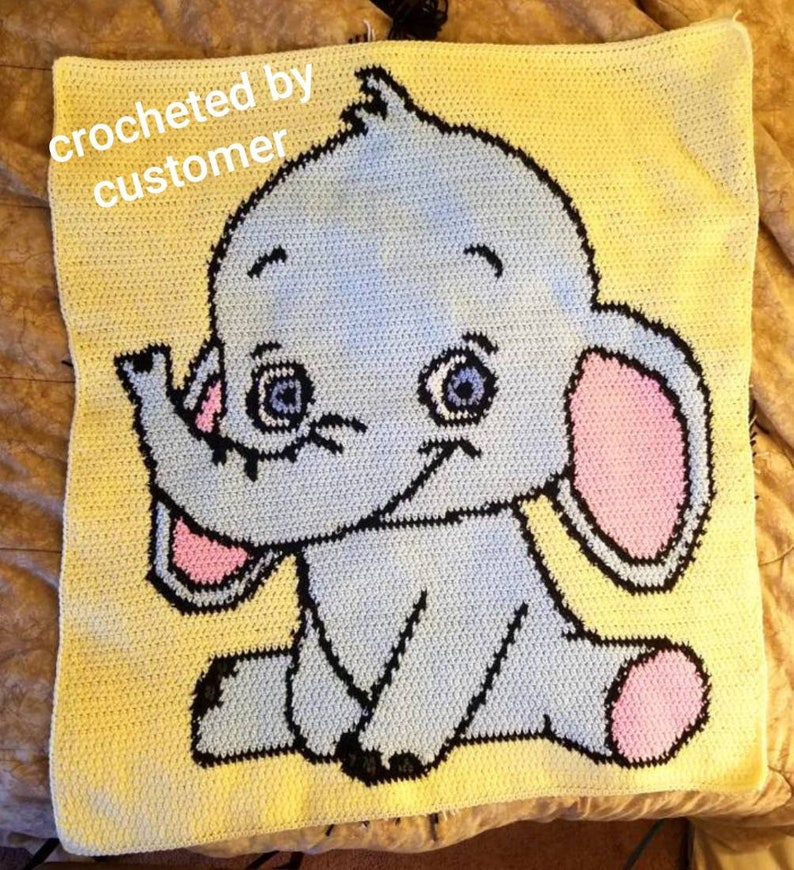 Baby Elephant Crochet Graph Pattern - Etsy